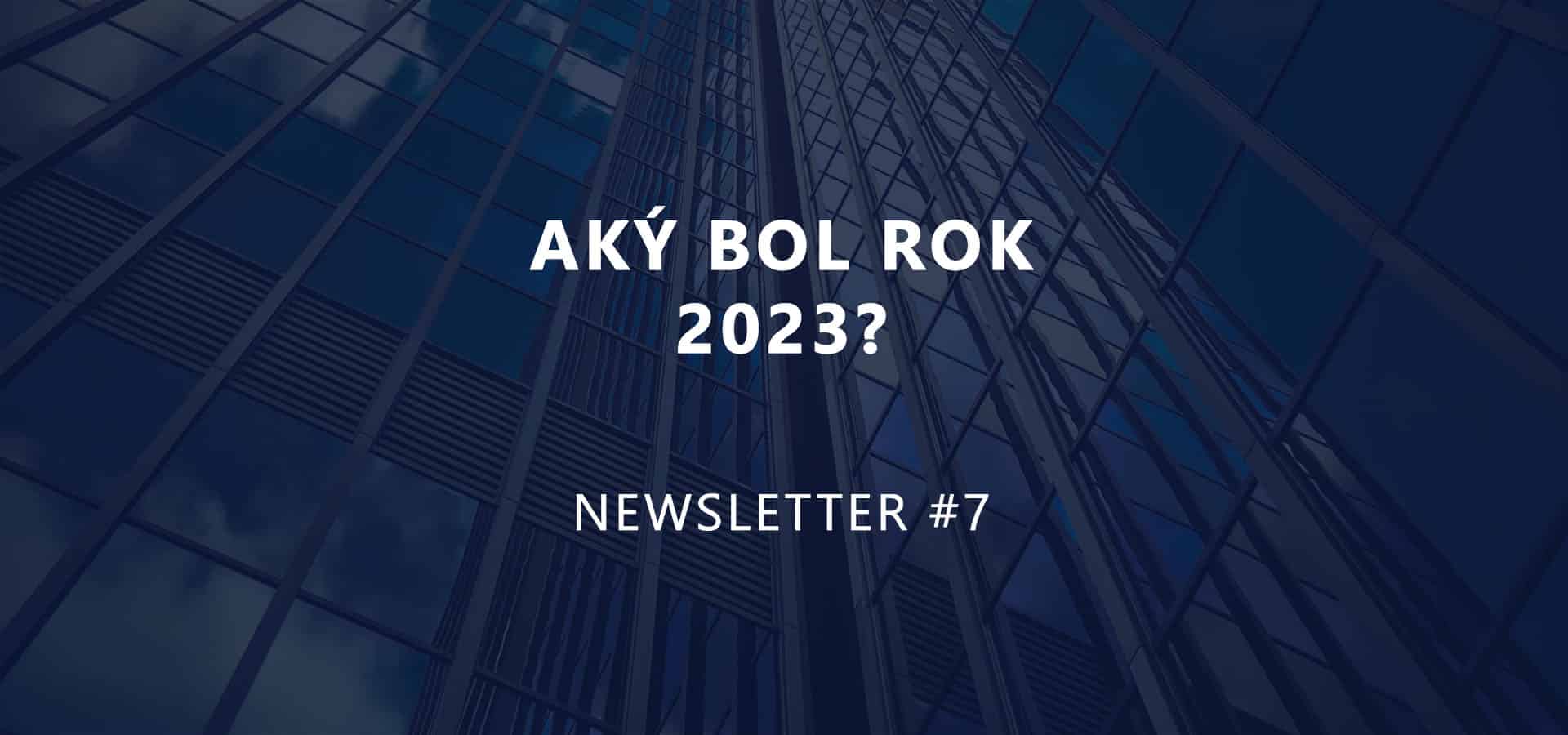 Newsletter #1: Aký bol rok 2023? - Martin Dubovanský